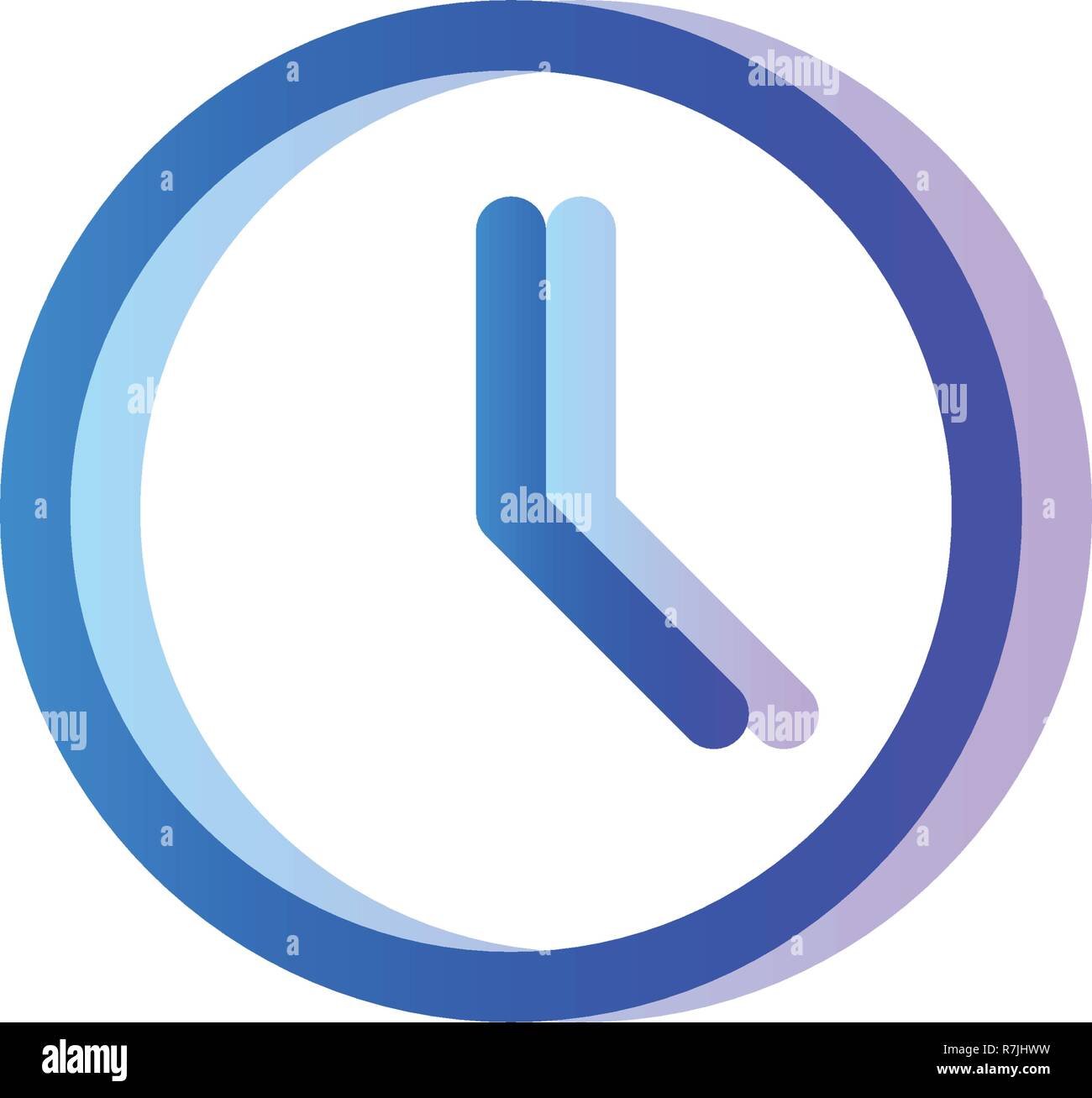 Clock blue purple icon, time symbol Stock Vector Image & Art - Alamy