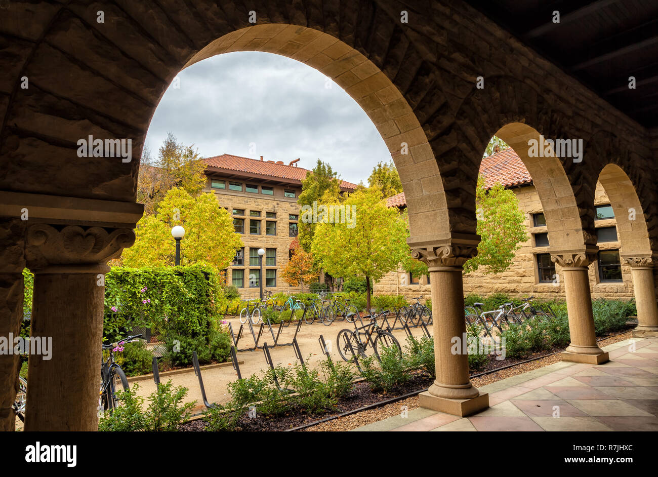 Stanford University campus, Palo Alto, California, United States, on a ...