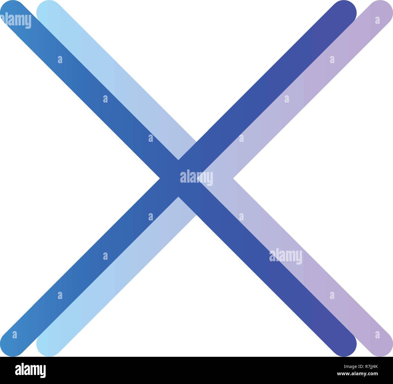 Delete blue purple gradient icon, cross symbol Stock Vector Image & Art ...