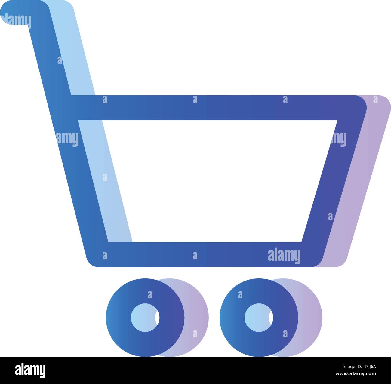 Shopping blue purple gradient icon, buy symbol Stock Vector Image & Art ...