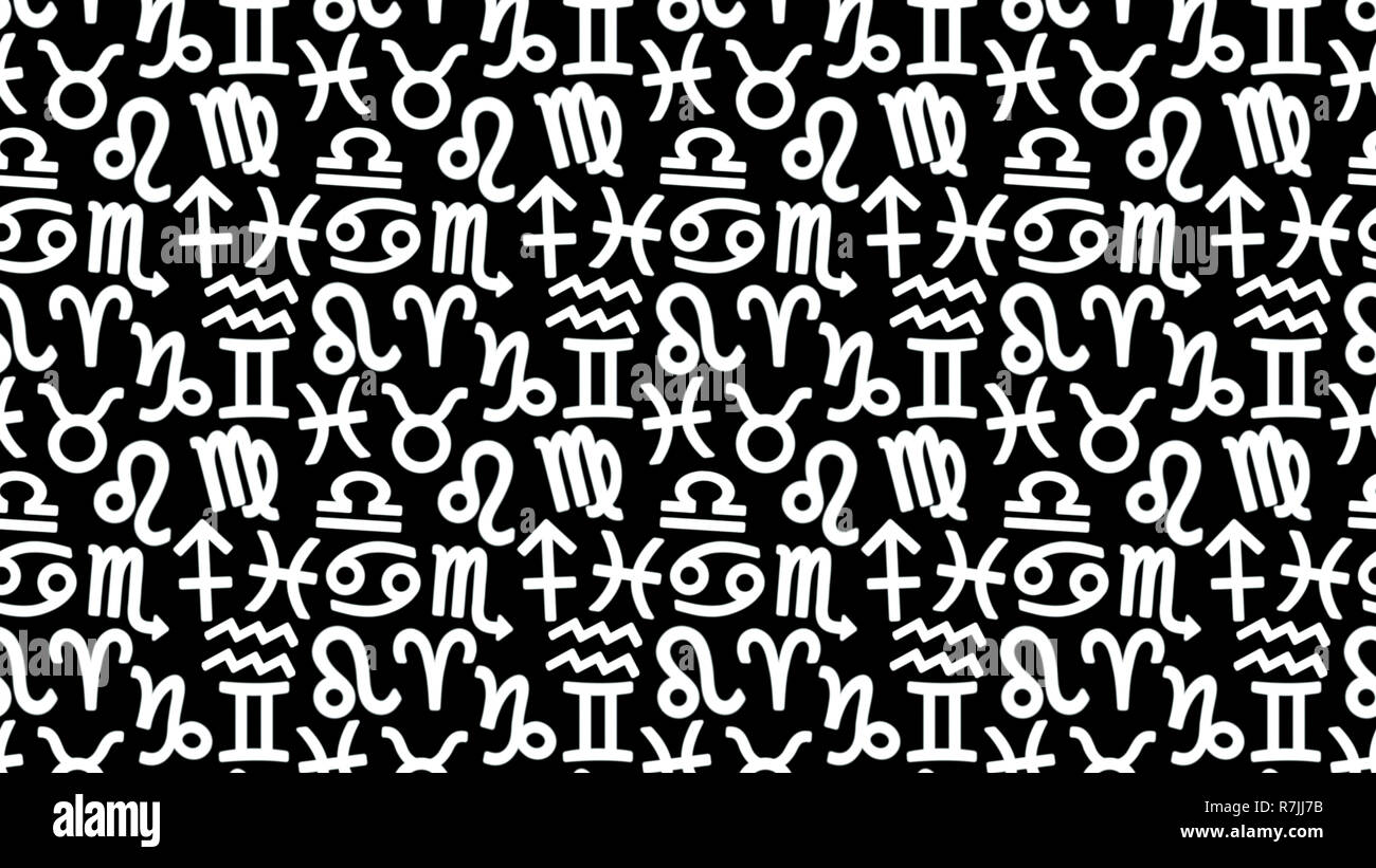 Zodiac signs background. Horoscope symbols. Astrology background Stock ...