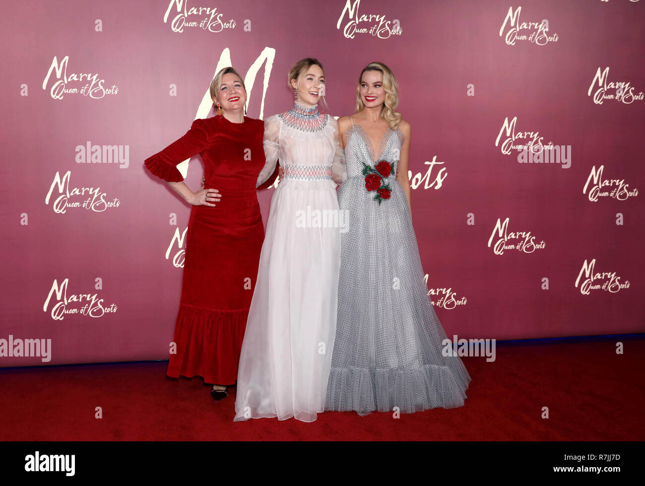 (left to right) Director Josie Rourke, Saoirse Ronan and Margot Robbie ...
