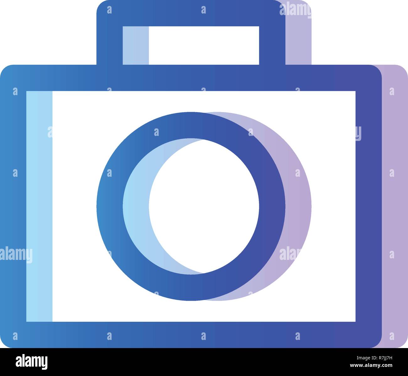 Blue camera shutter icon Stock Vector Images - Alamy