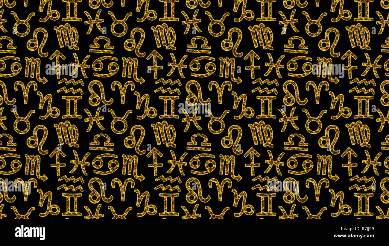 Zodiac signs background. Horoscope symbols. Astrology background Stock ...