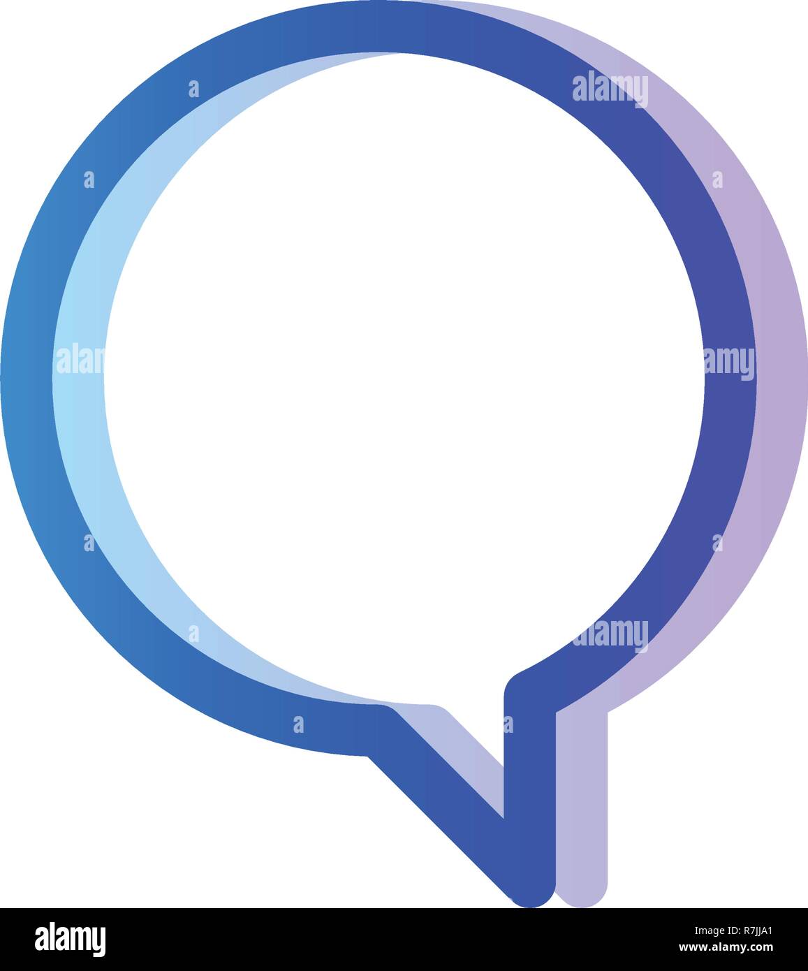 Chat blue purple gradient icon, comment symbol Stock Vector Image & Art ...
