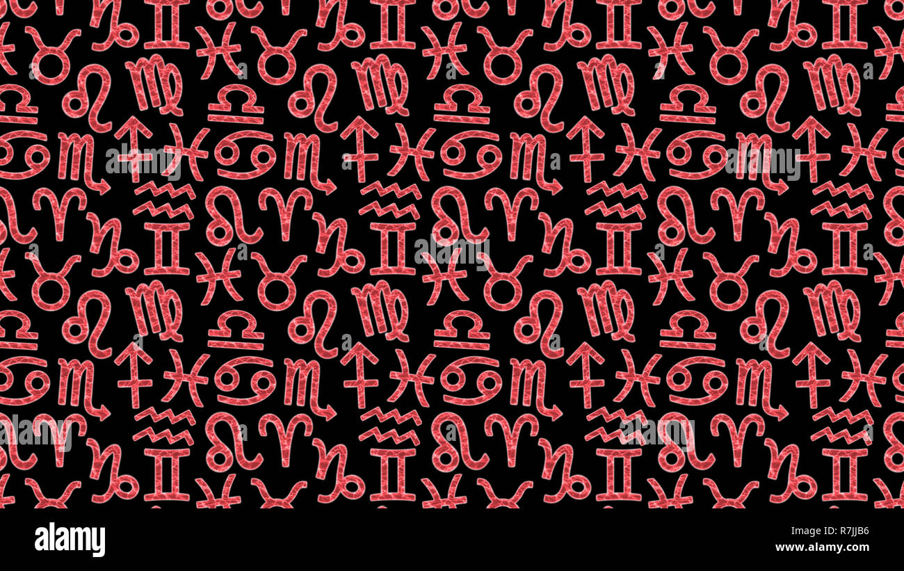 Zodiac signs background. Horoscope symbols. Astrology background Stock ...