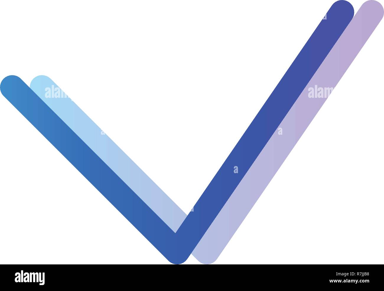 Check blue purple gradient icon, tick symbol Stock Vector Image & Art ...