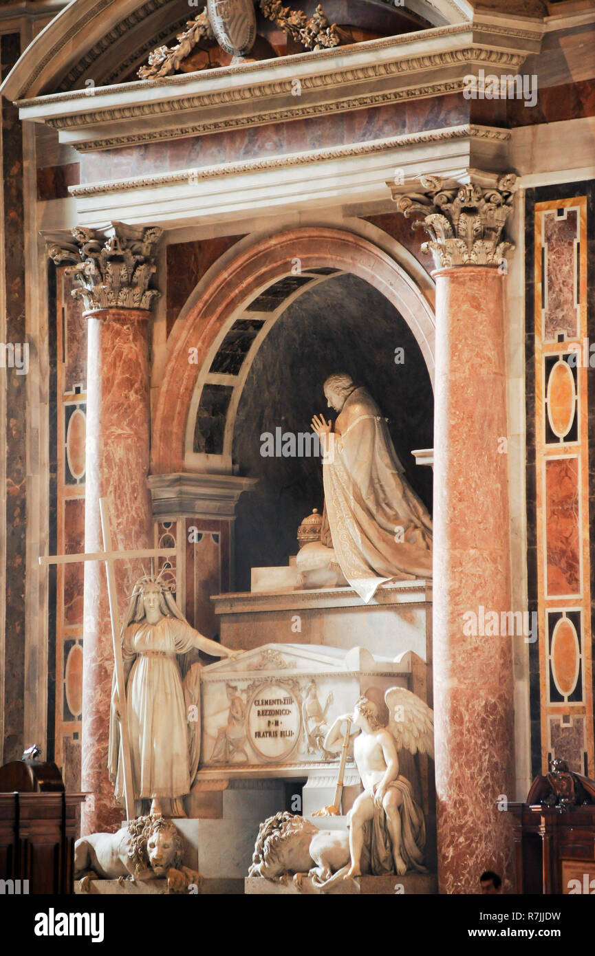 Tomb of Pope Alexander VII by Gian Lorenzo Bernini in Italian ...