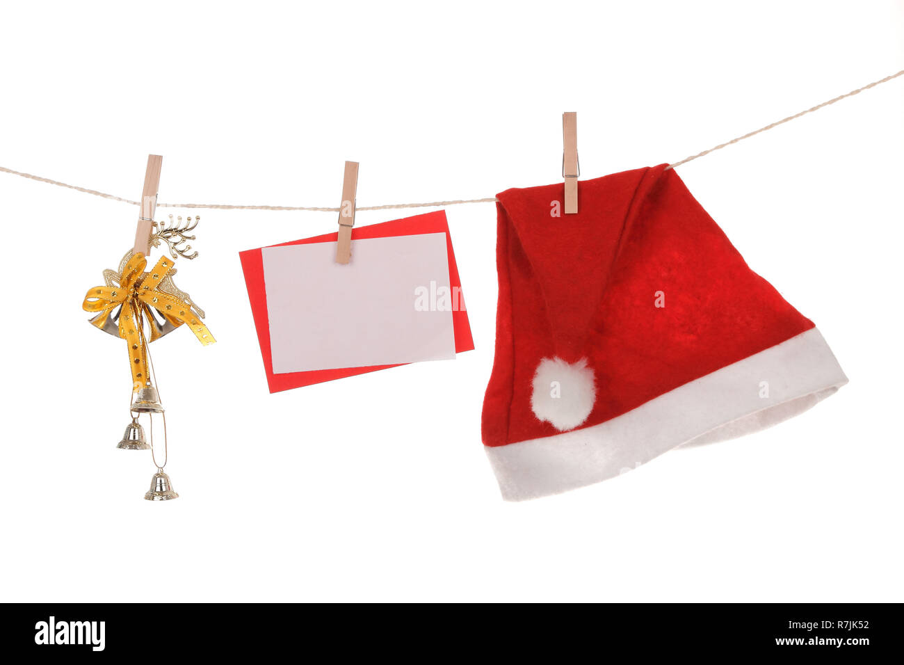 Blank paper christmas letter Cut Out Stock Images & Pictures - Alamy