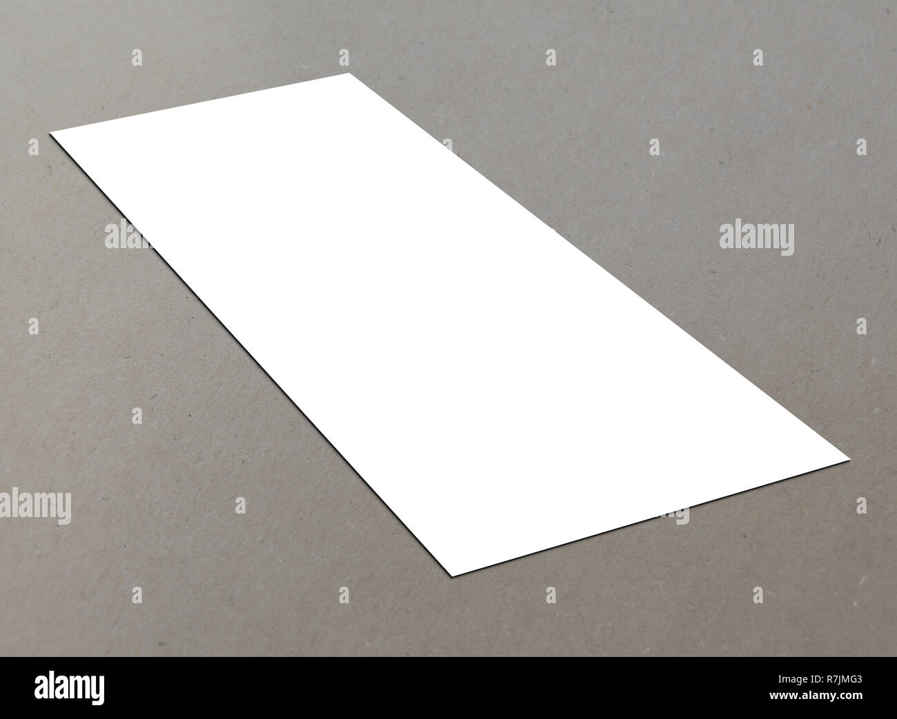 Blank white flyer template mock up for presentation Stock Photo - Alamy