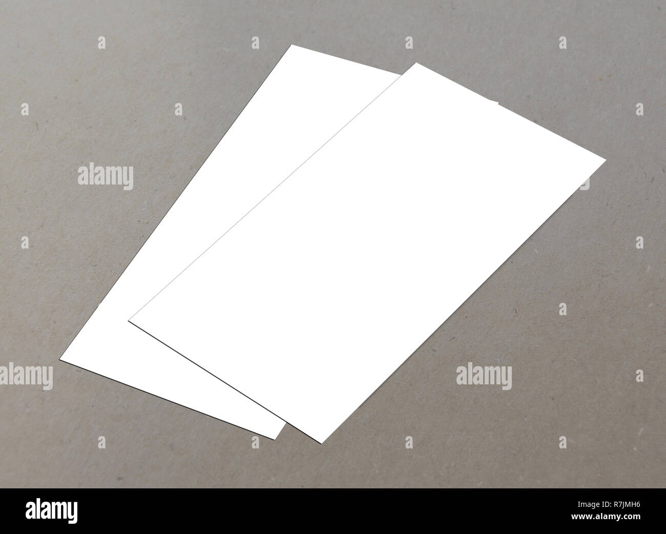 Blank white flyer template mock up for presentation Stock Photo - Alamy