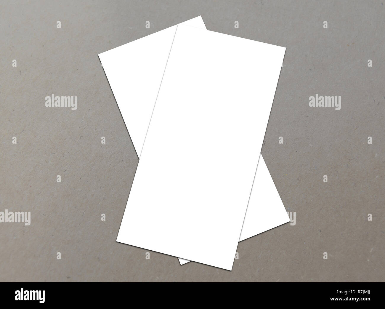 Blank white flyer template mock up for presentation Stock Photo - Alamy