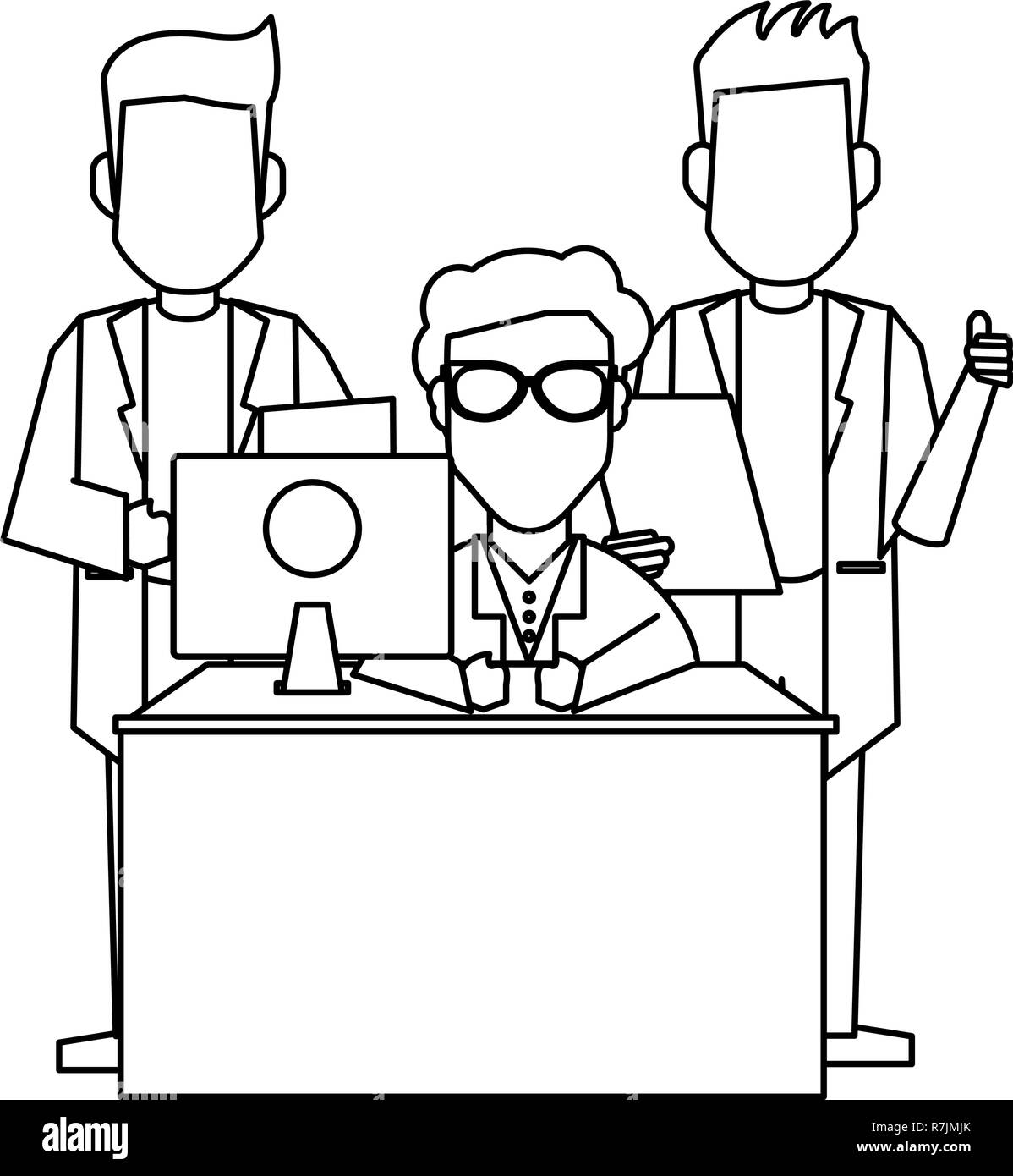 doctor office concept black and white Stock Vector Image & Art - Alamy