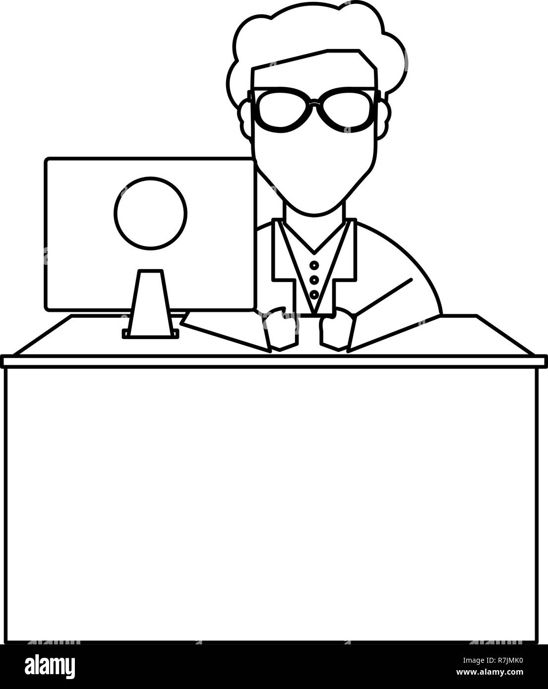 doctor office concept black and white Stock Vector Image & Art - Alamy