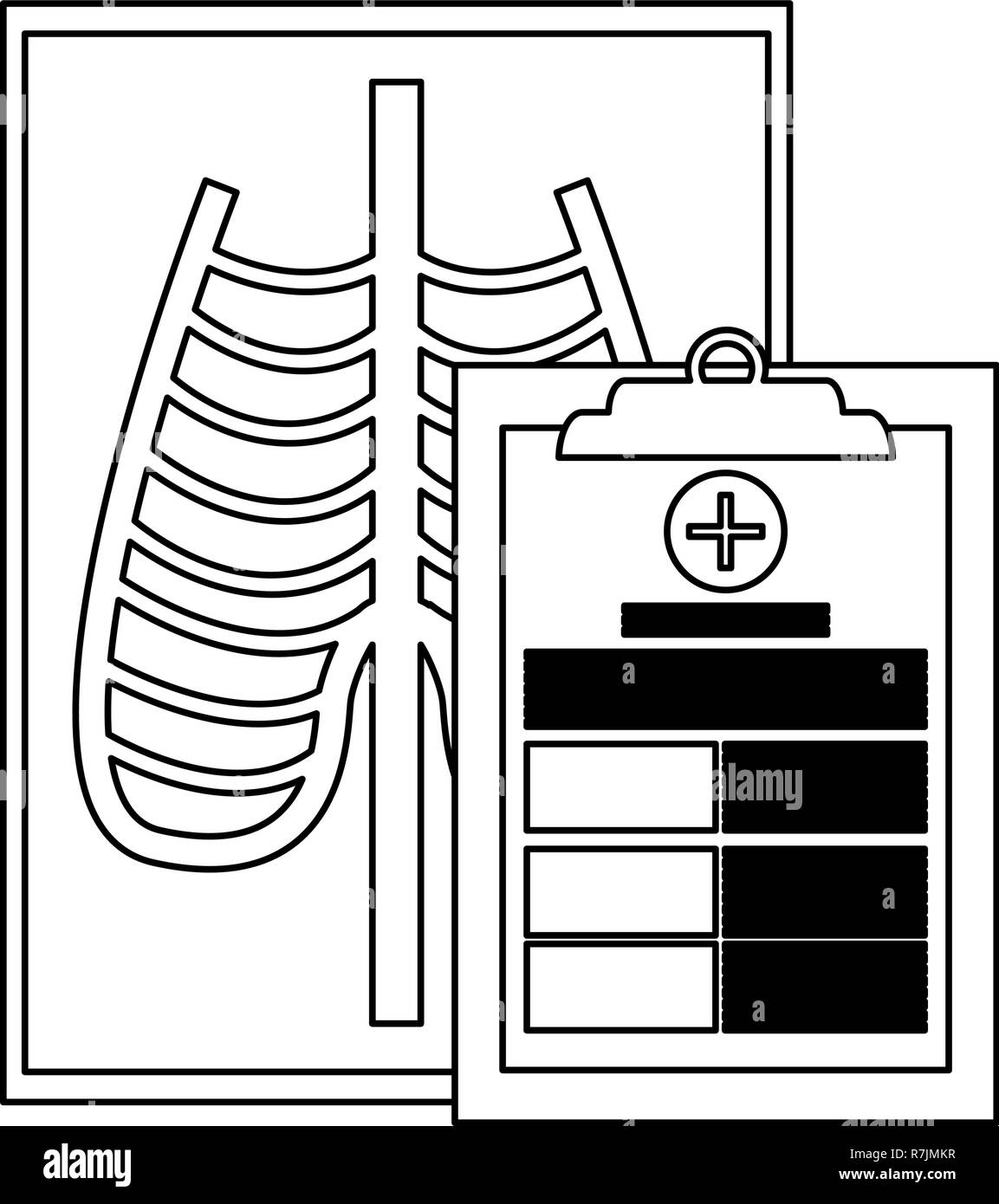 Medical elements concept black and white Stock Vector Image & Art - Alamy
