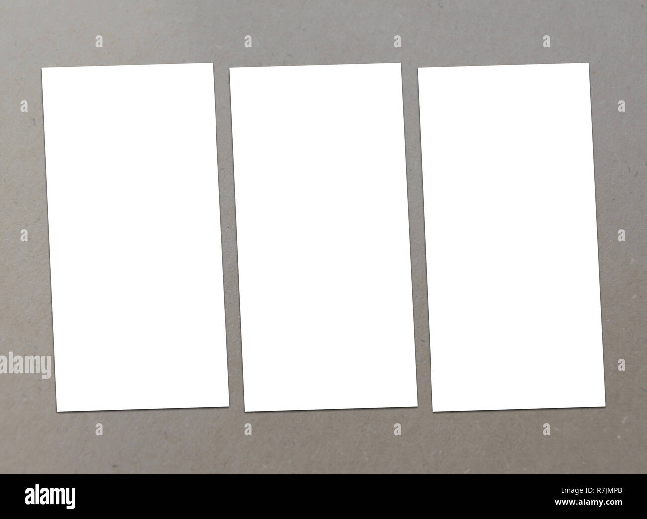 Blank white flyer template mock up for presentation Stock Photo - Alamy