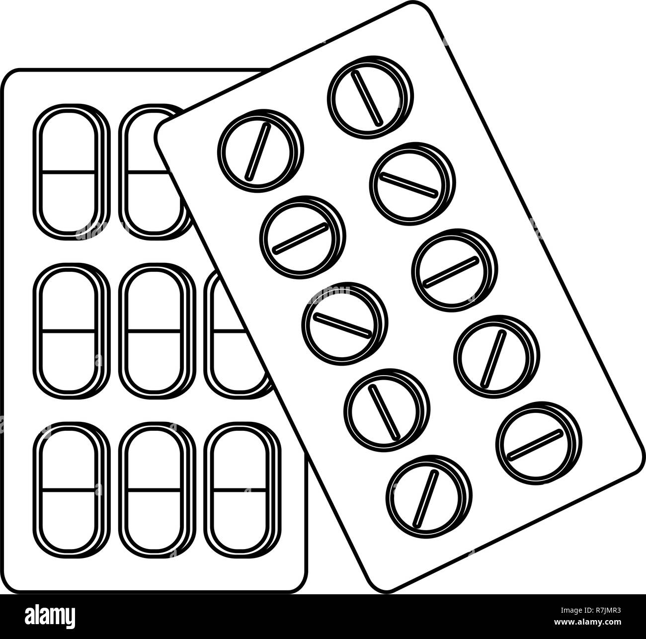 Medical elements concept black and white Stock Vector Image & Art - Alamy