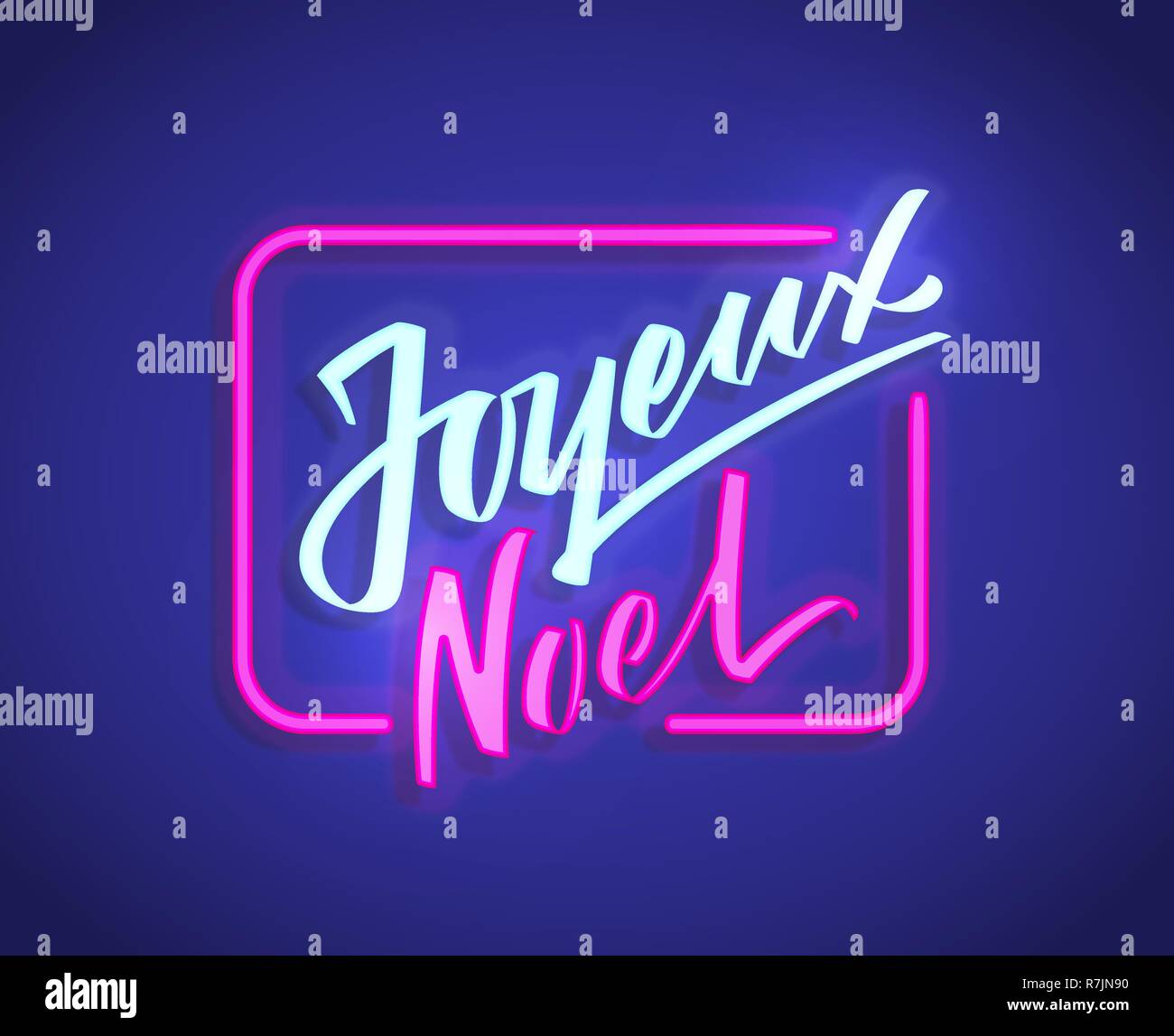 French lettering joyeux noel Stock Vector Images - Alamy