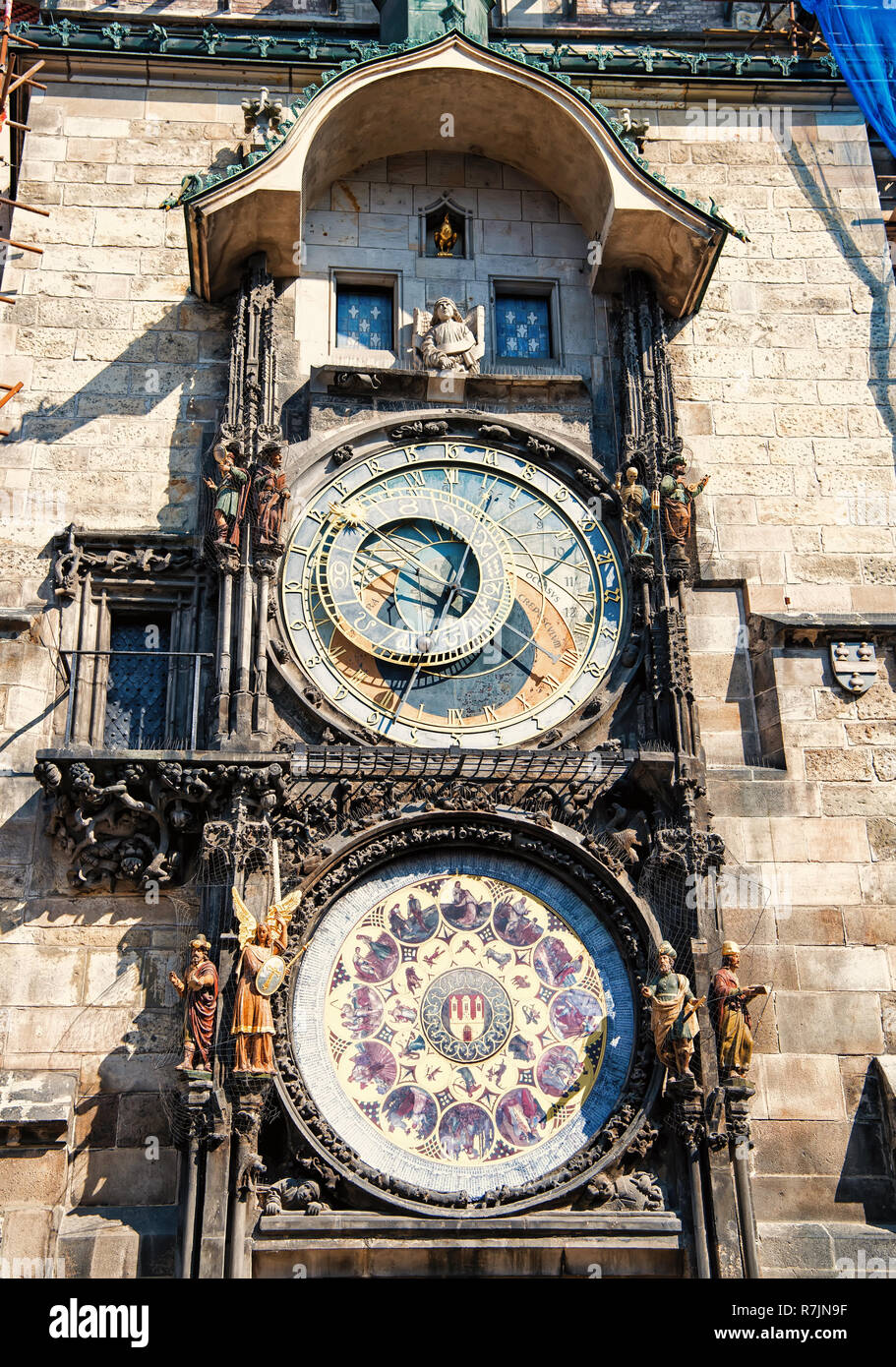 Prague Astronomical Clock in the Old Town of Prague. Czech republic ...