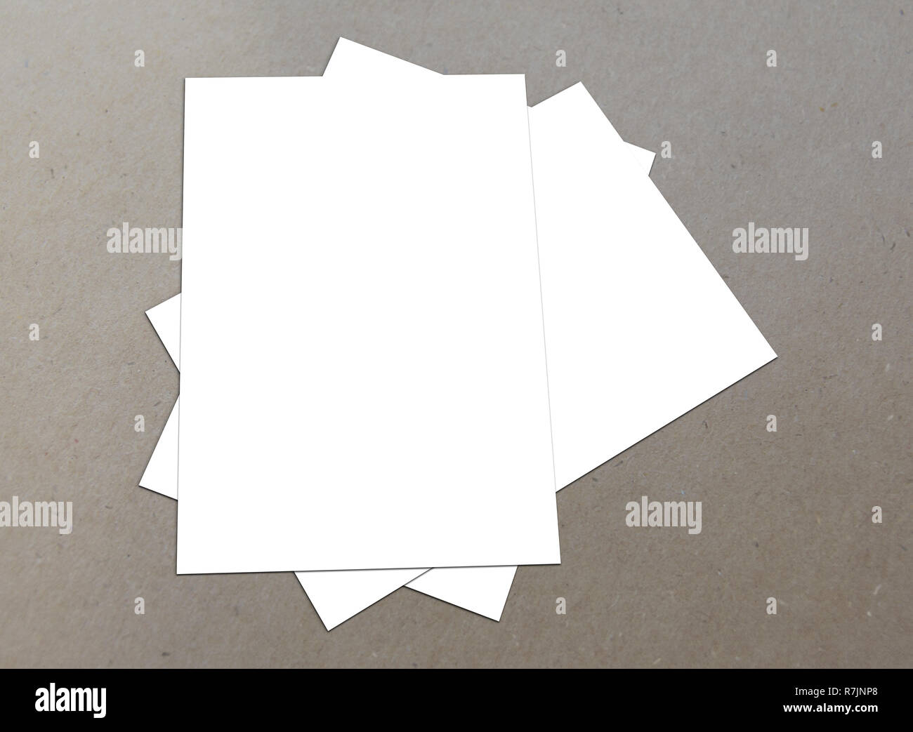 Blank white flyer template mock up for presentation Stock Photo - Alamy
