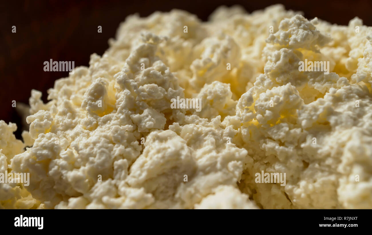 Macro photo cottage cheese. Texture of the curd in backlight Stock ...