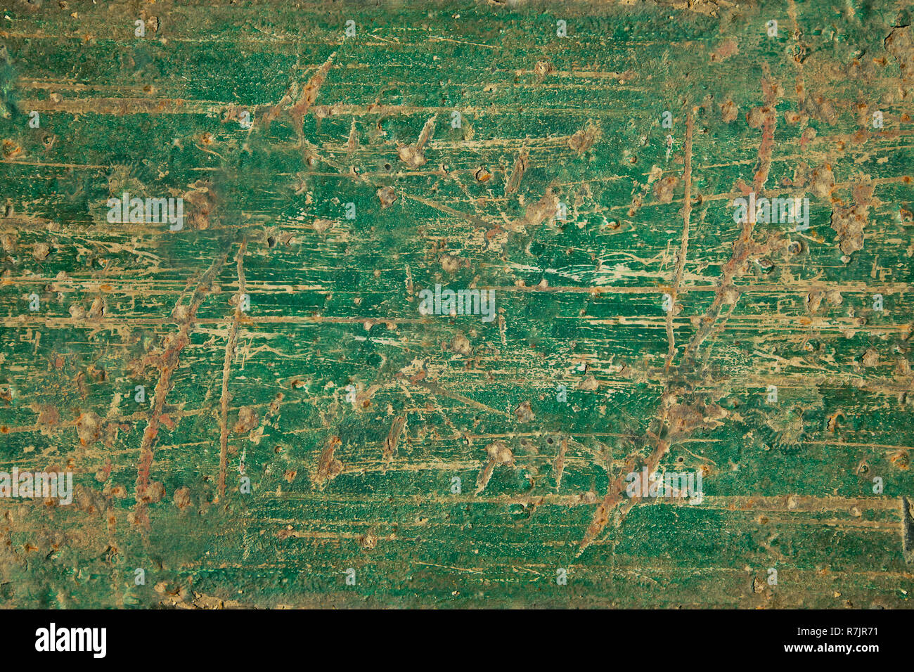 Heavily distressed rusty painted sheet metal poster board Stock Photo ...