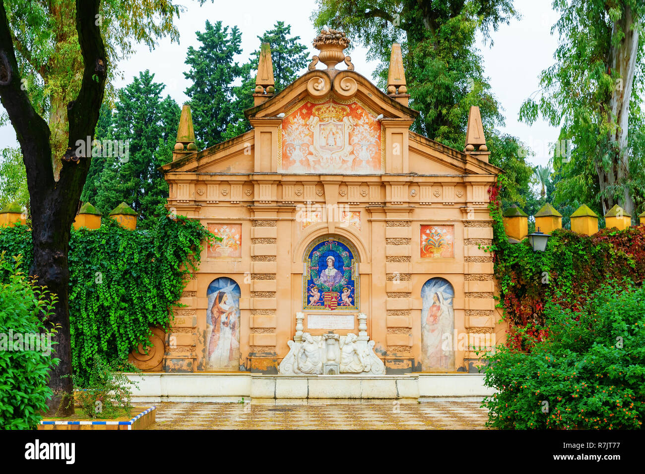 picture of historic architecture at a park in Seville, Spain Stock ...