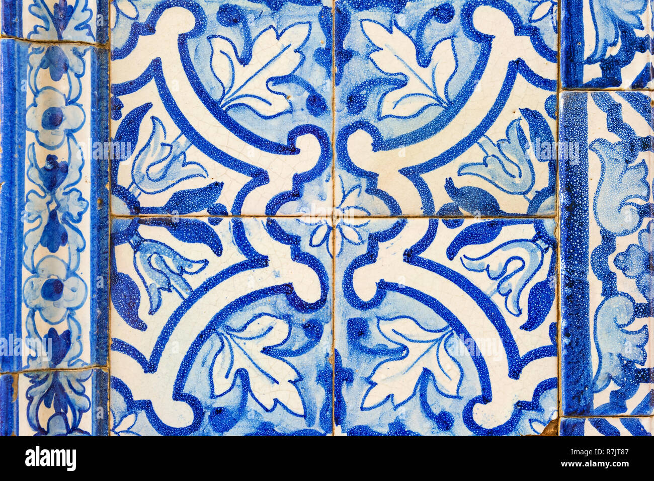 background picture of traditional Andalusian tiles from Seville, Spain ...