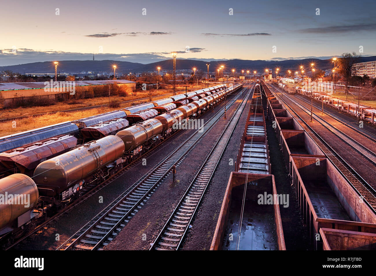 Shipping container train hi-res stock photography and images - Alamy