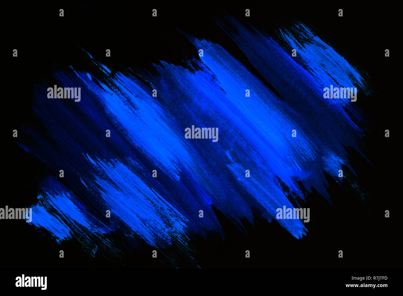 Abstract blue brush on black background Stock Photo - Alamy