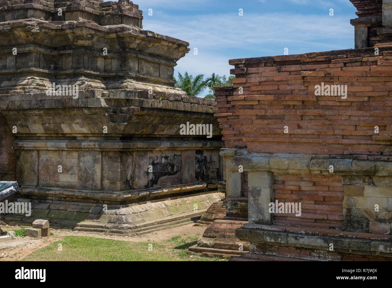 At the temple ruins of Muara Takus near Pekanbaru, Indonesia. The ...