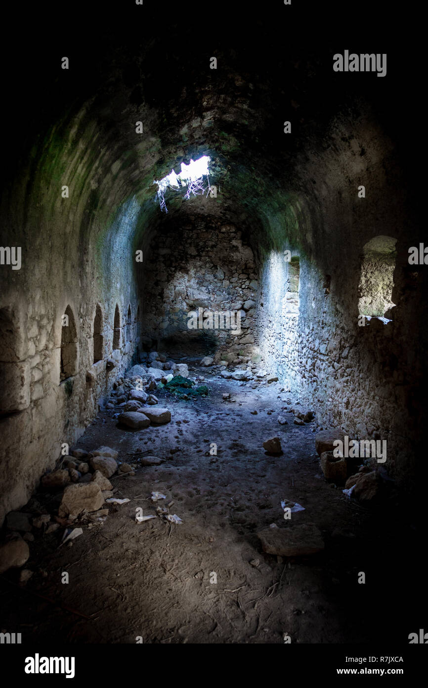 Interior of a catacomb, Greece Stock Photo - Alamy