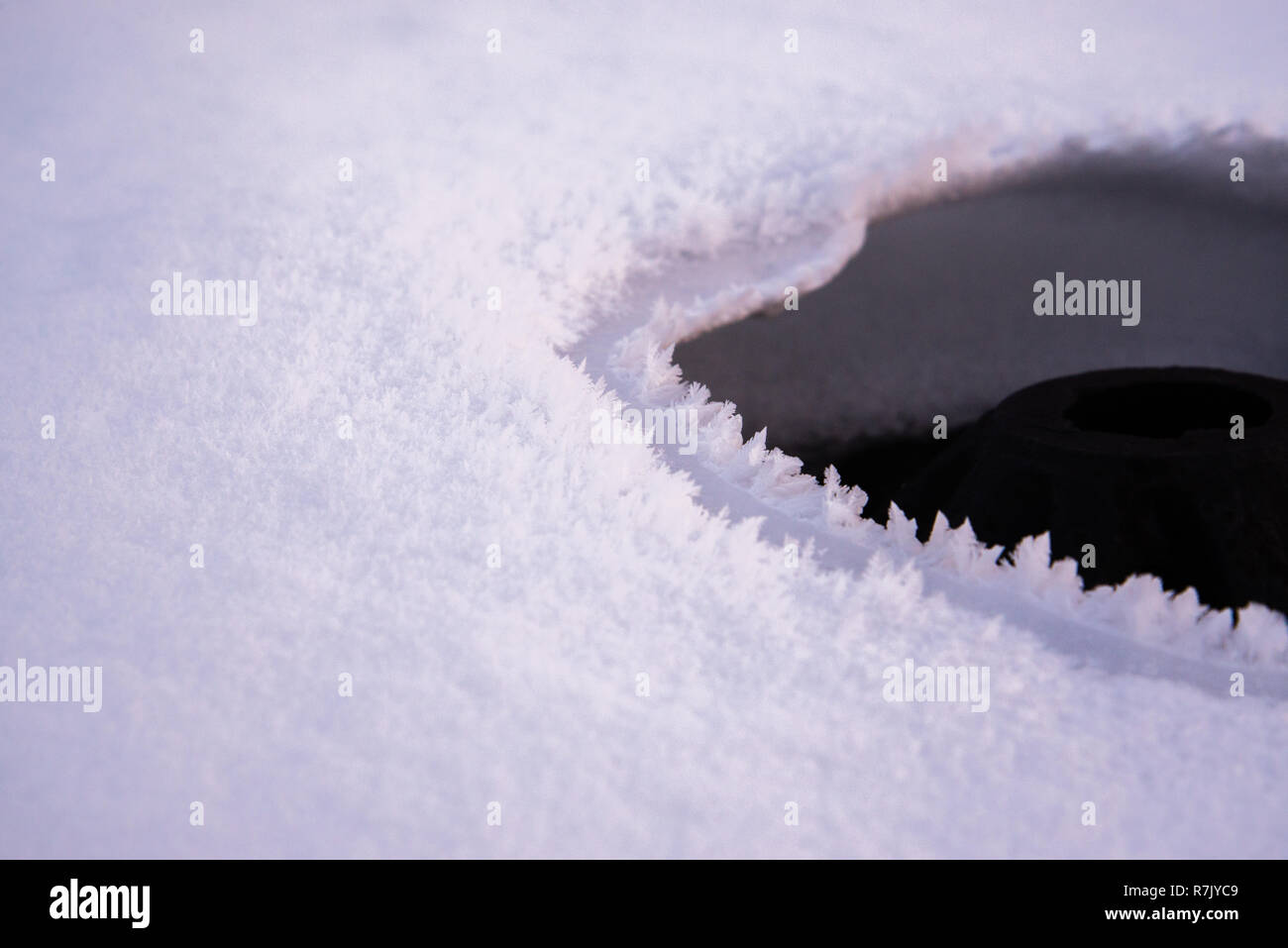 snow, sewage, hole Stock Photo - Alamy