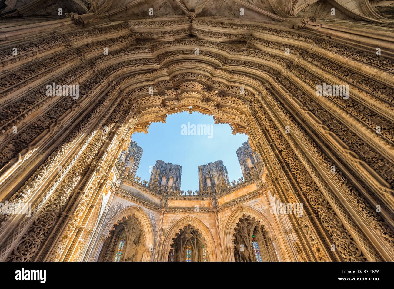 Unfinished Chapels, Dominican abbey Batalha Monastery, Unesco World ...