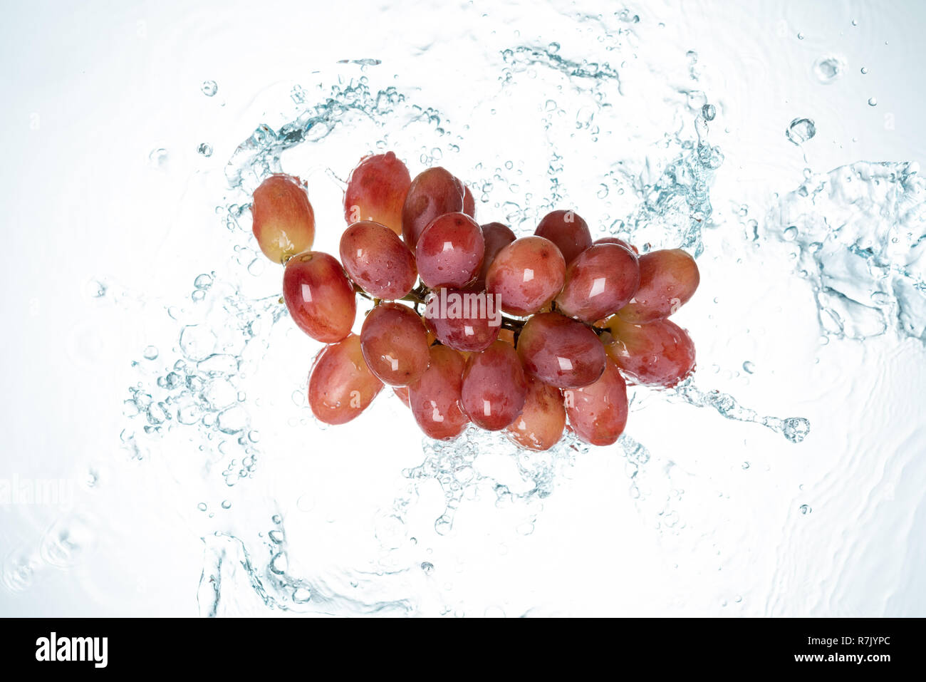 Grapes Water Splash on white background Stock Photo - Alamy