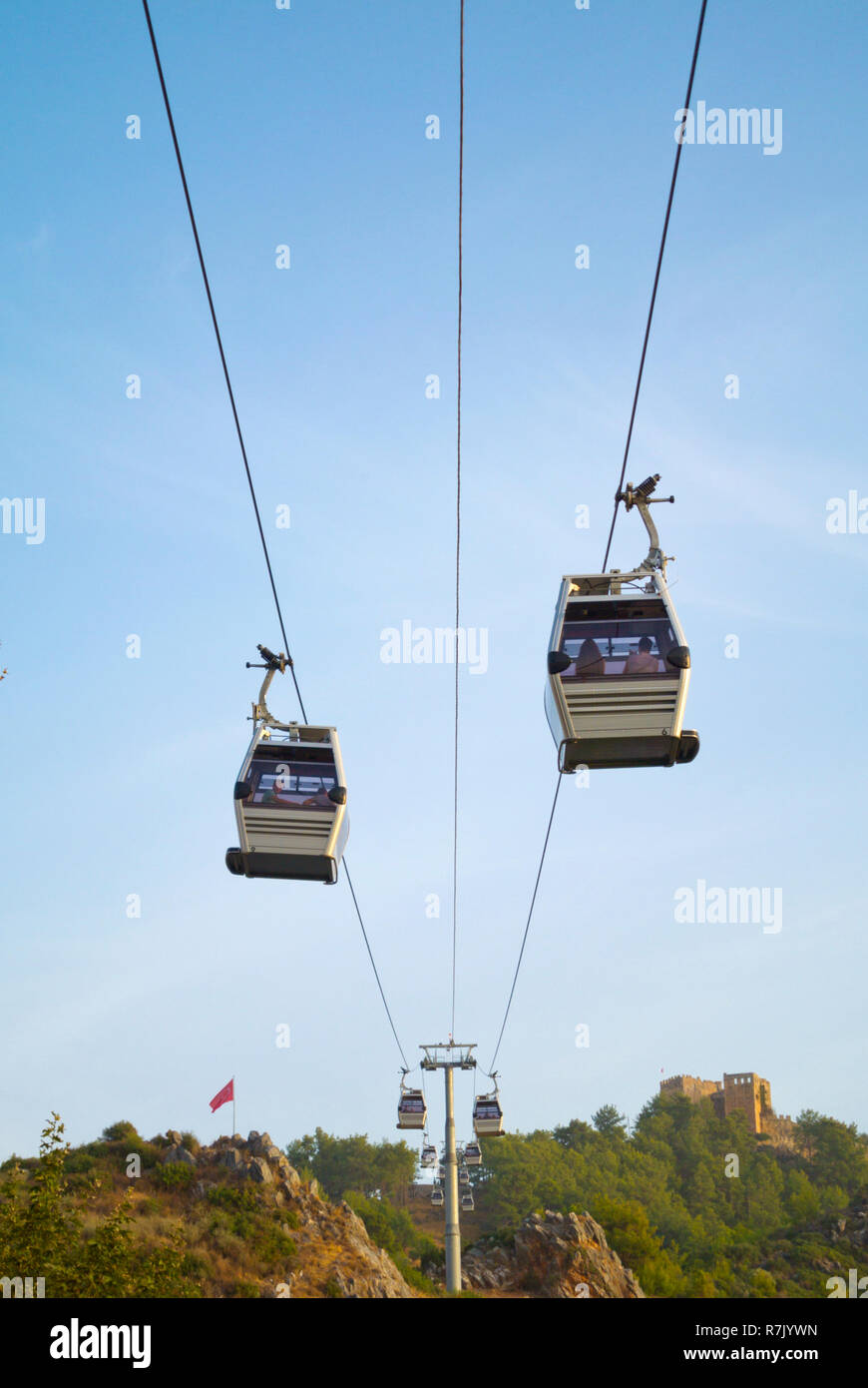 Alanya Cable Car, Alanya, Turkey, Eurasia Stock Photo - Alamy