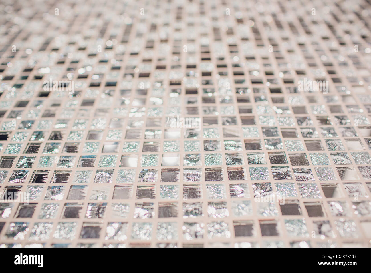 White Mosaic Tiles abstract background and texture Stock Photo - Alamy