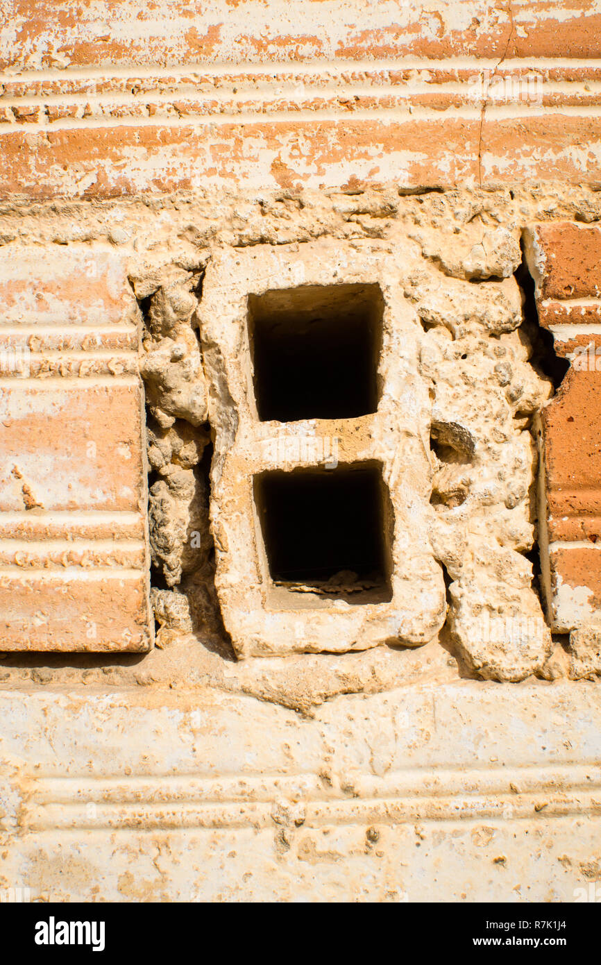 Decaying old brick wall Stock Photo - Alamy