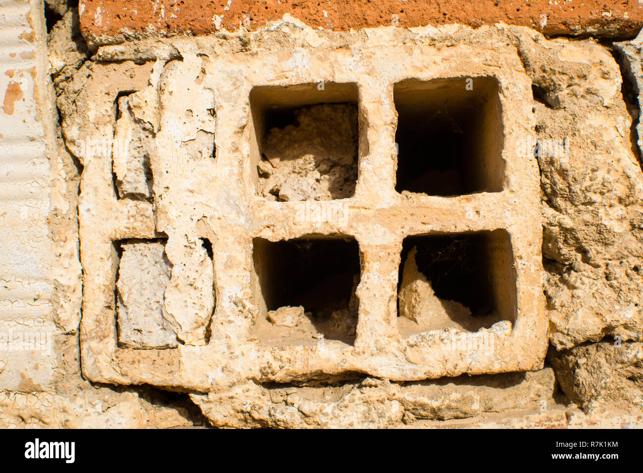 Decaying old brick wall Stock Photo - Alamy