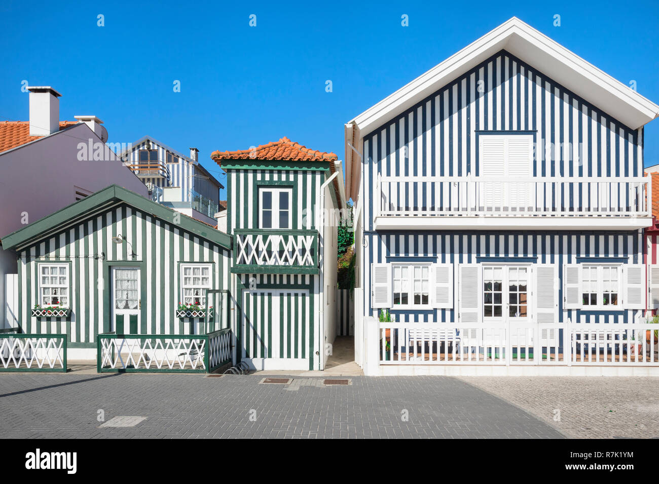 Colorful striped houses hi-res stock photography and images - Alamy