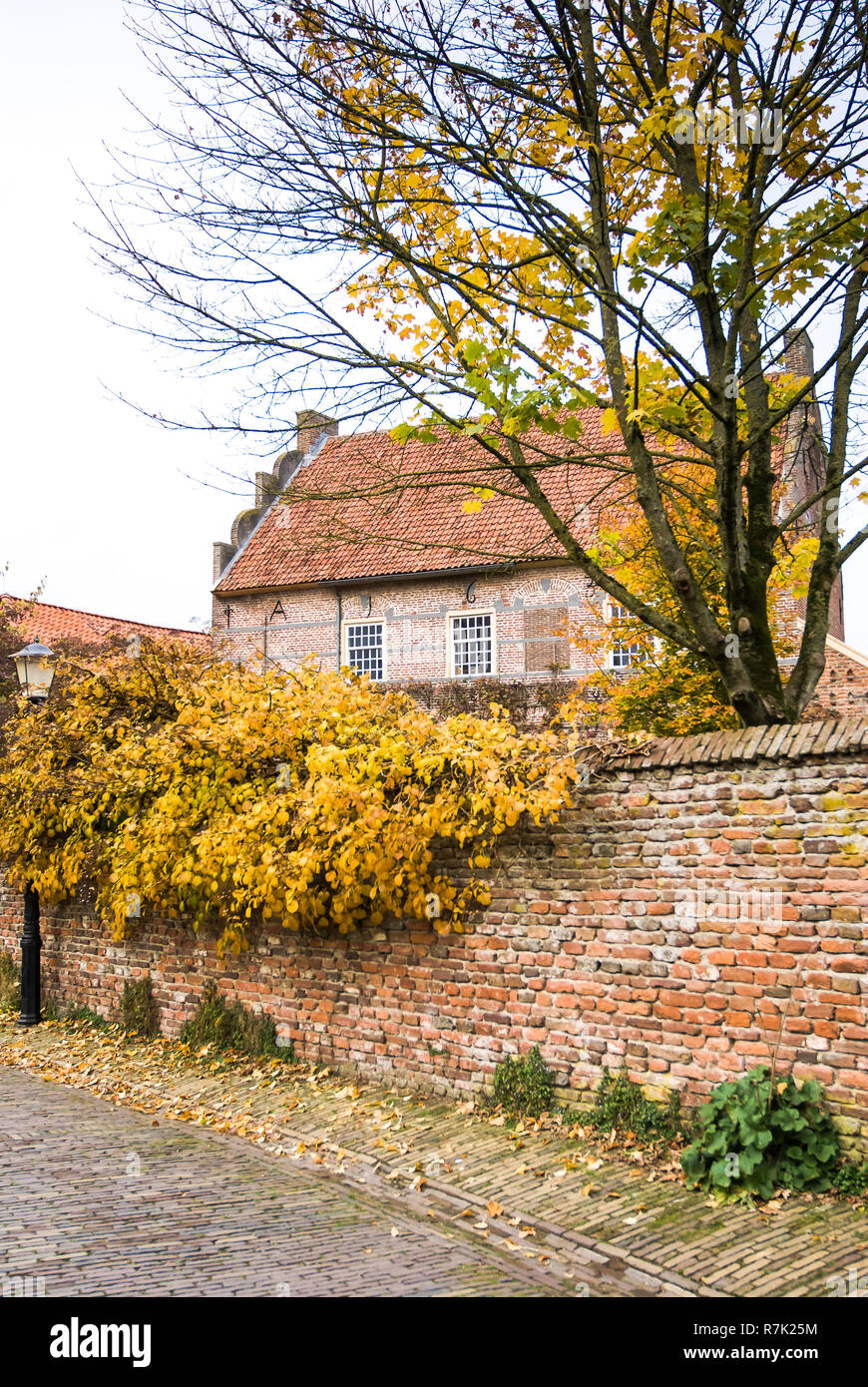 View at the medieval Dutch town Bronkhorst in Gelderland Stock Photo ...