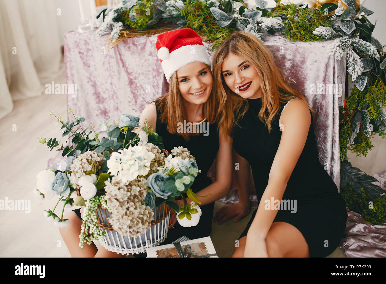 beauty christmas girls Stock Photo - Alamy