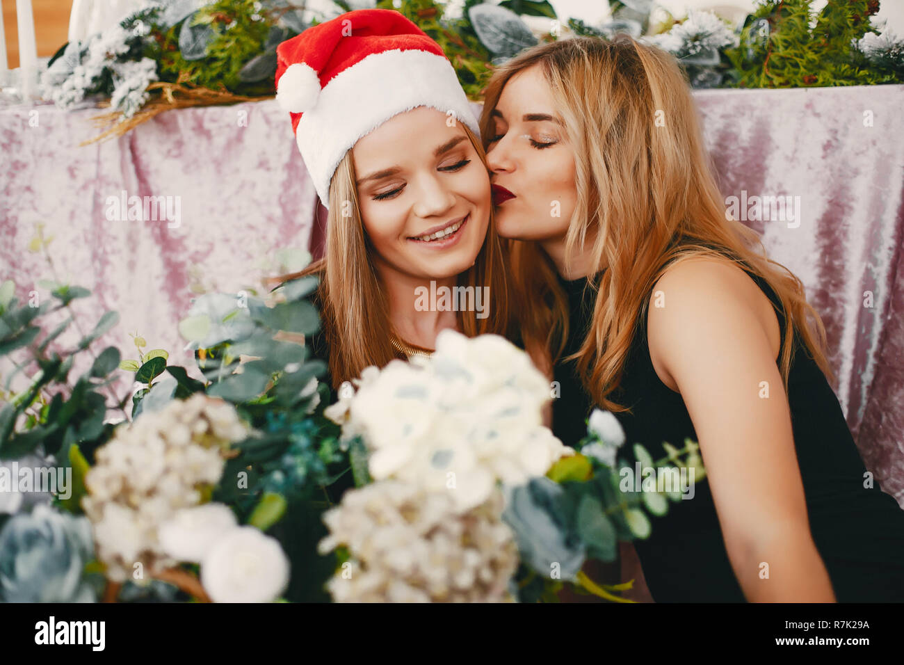 beauty christmas girls Stock Photo - Alamy
