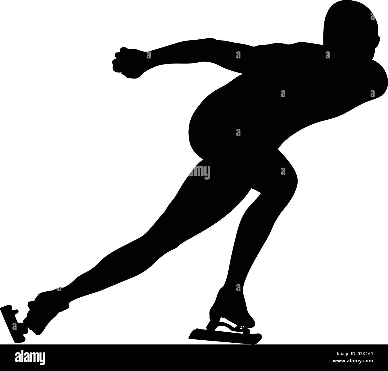 Speed Skater Silhouette