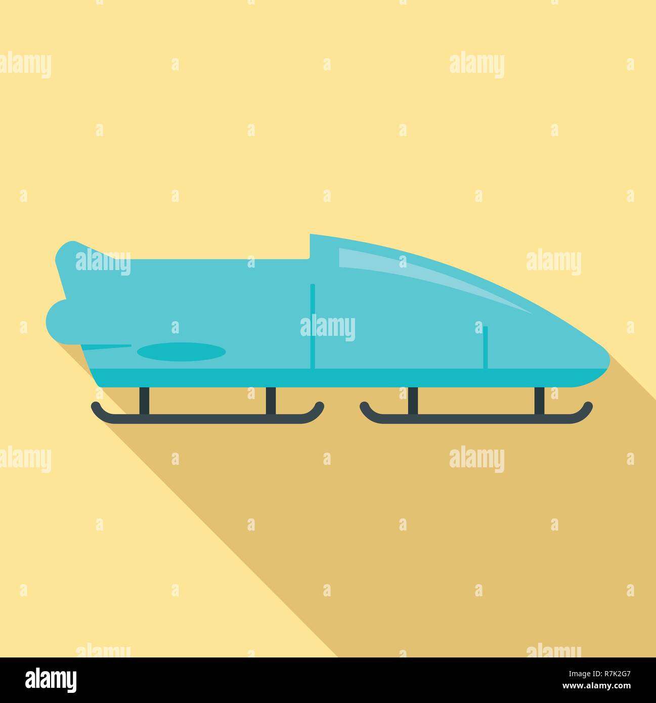 Bobsleigh icon. Flat illustration of bobsleigh vector icon for web design Stock Vector Image ...
