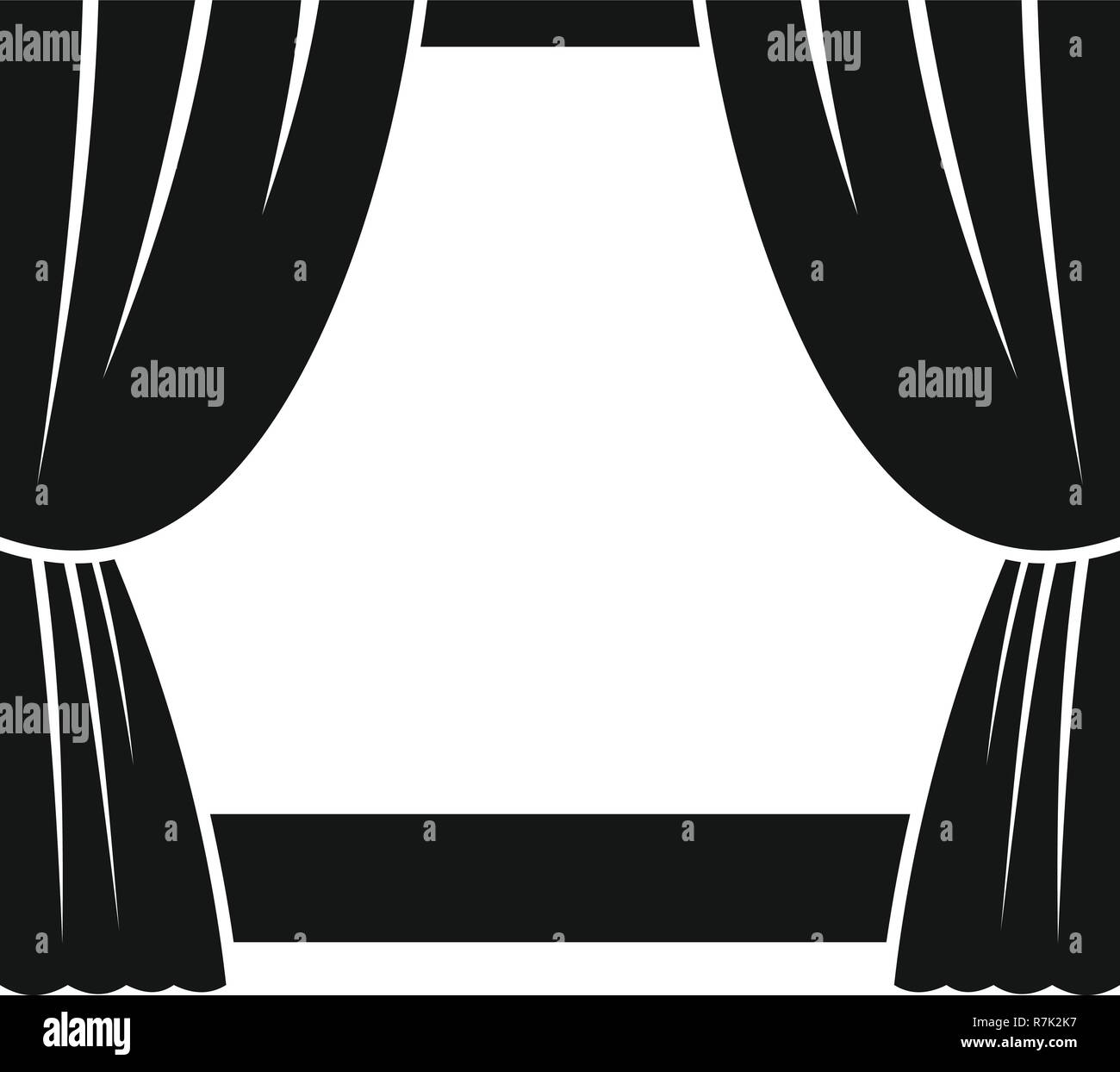 Theatrical stage icon. Simple illustration of theatrical stage vector ...