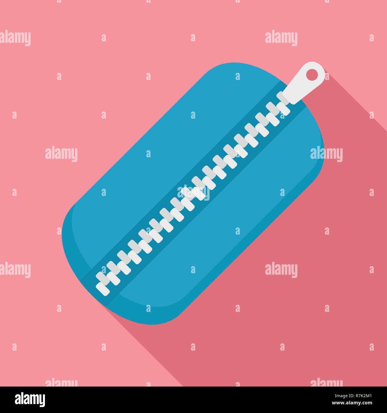 Blue school box icon. Flat illustration of blue school box vector icon ...