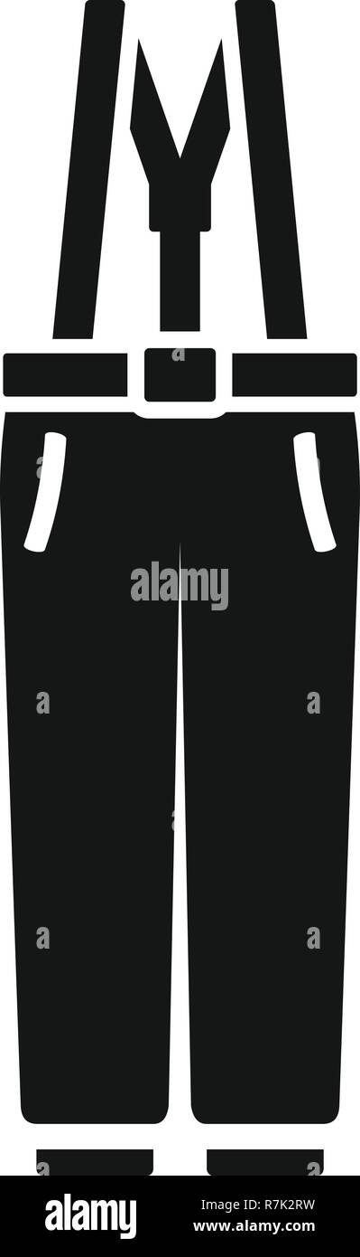 Ski pants icon. Simple illustration of ski pants vector icon for web ...