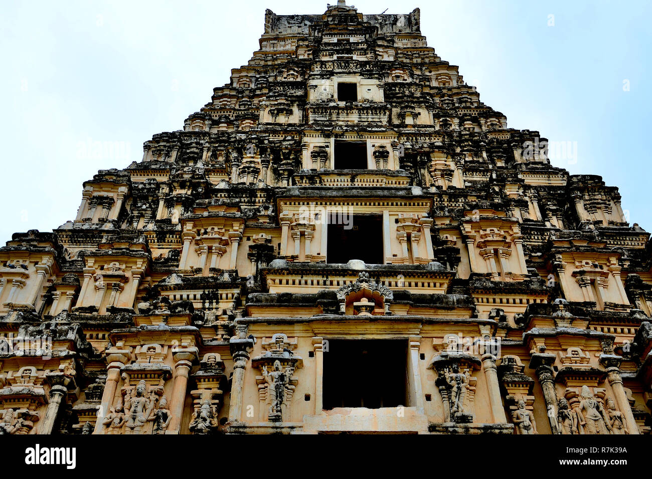 Beautifully carved Virupaksha Temple, located in Hampi, Ballari ...