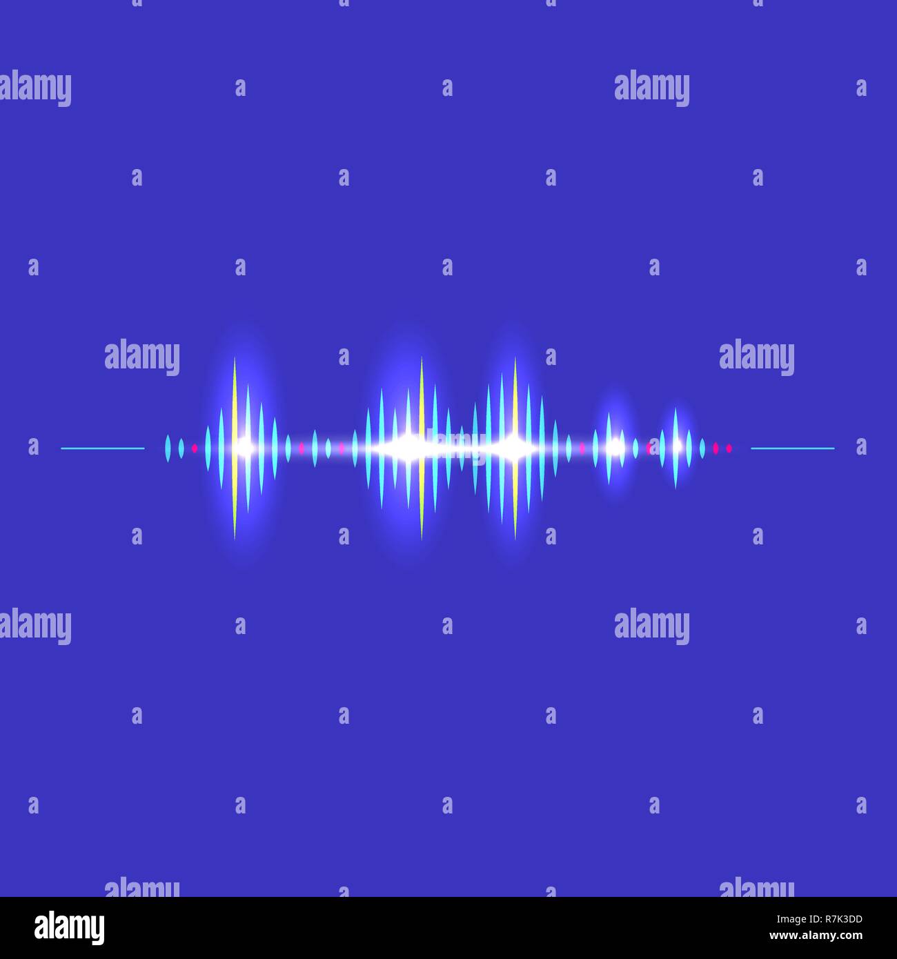 Sound wave rhythm symbol with minimalistic style. Vector illustration ...